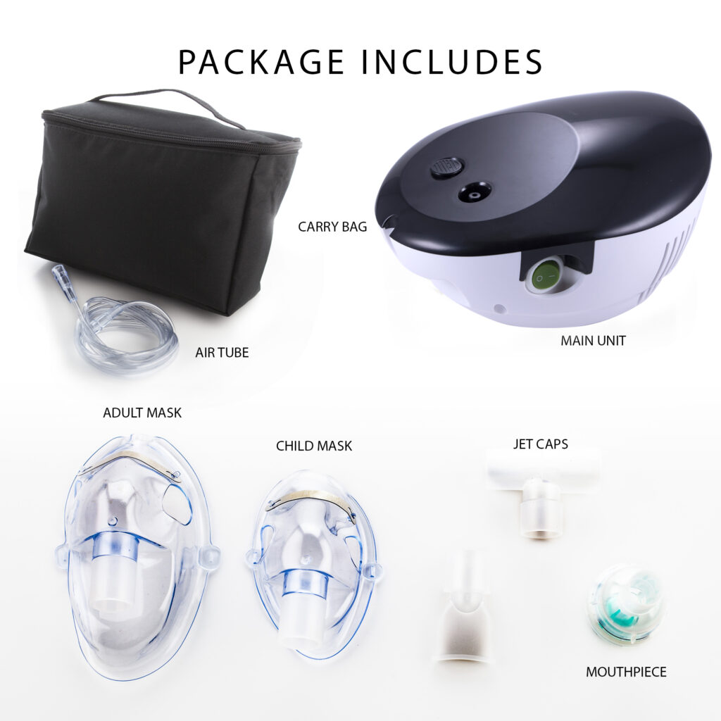 Ultra Compact Nebulizer with 20 Filters, Carrying Case, 1 Adult Mask, 1 ...